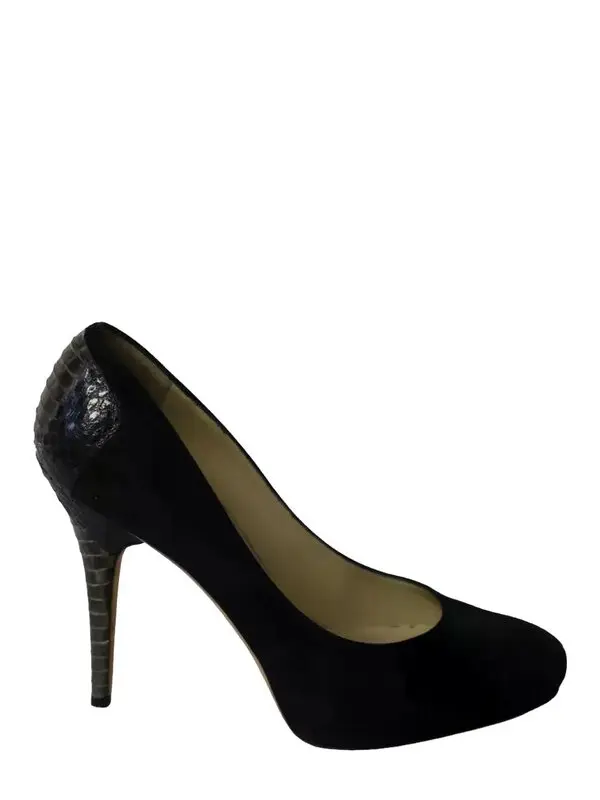 JIMMY CHOO Snakeskin-effect Heel Pumps - Black
