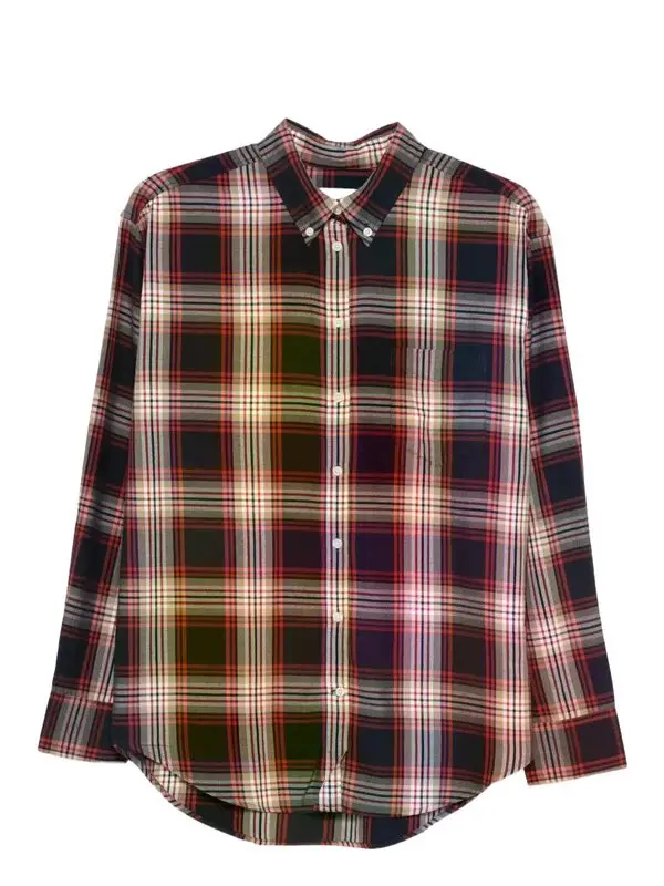 Gant Checked-pattern Flannel Shirt - Blue