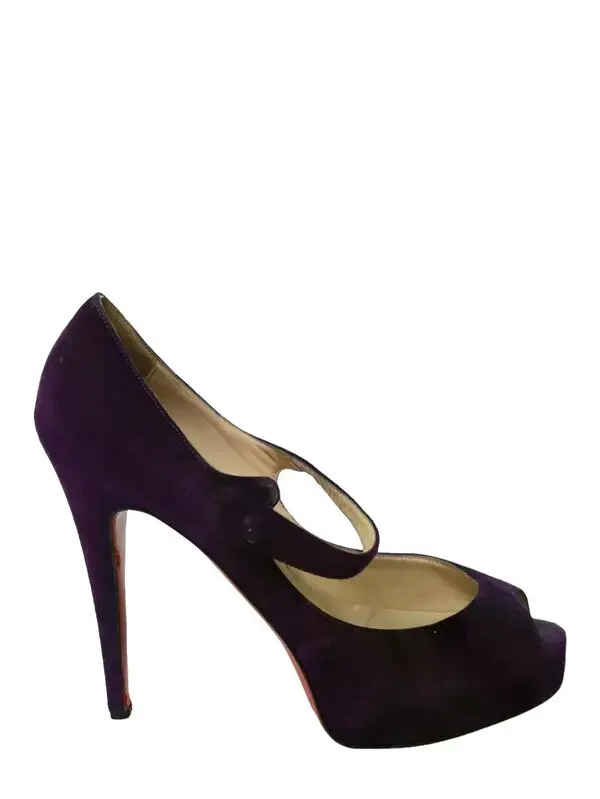 CHRISTIAN LOUBOUTIN Flo Peep-toe Stiletto Heel Platform Pumps - Purple