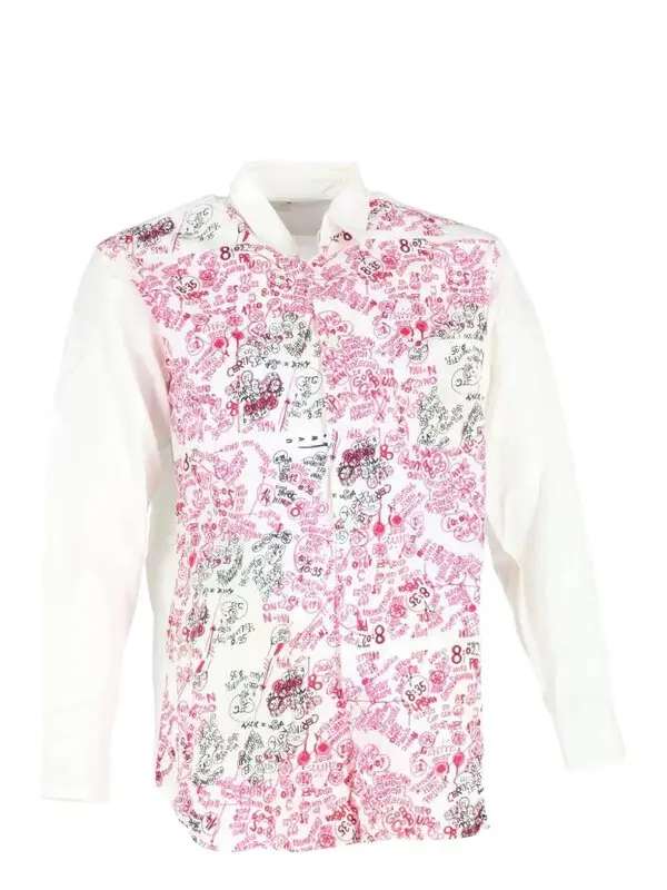 Comme Des Garçons Printed Long-sleeve Shirt - White