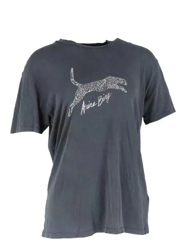 ANINE BING Walker Leopard T-shirt - Grey