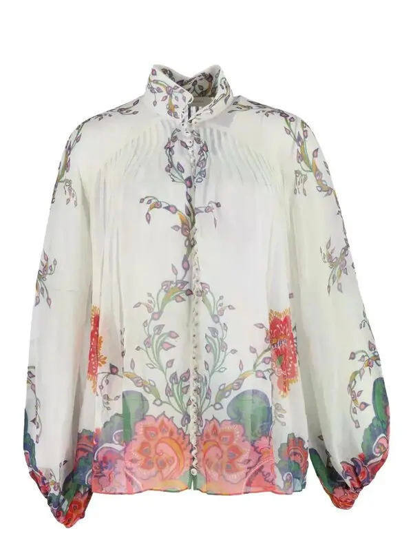 Zimmermann Lovestruck Floral Shirt - Neutrals