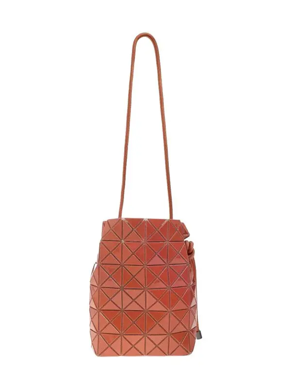 Issey Miyake Geometric Pattern Drawstring Bucket Bag - Orange