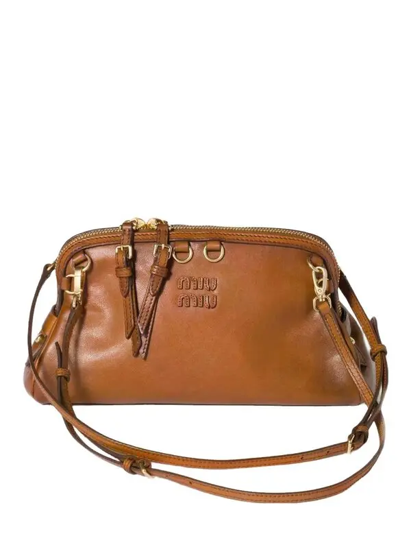 Miu Miu Caprice Removable-strap Leather Shoulder Bag - Brown