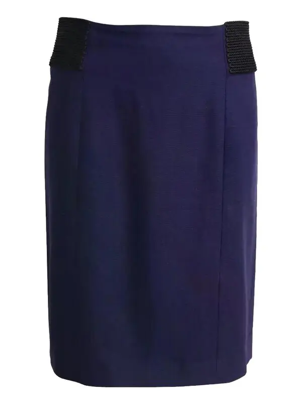 Alberta Ferretti Pleated Elasticated Midi Skirt - Purple