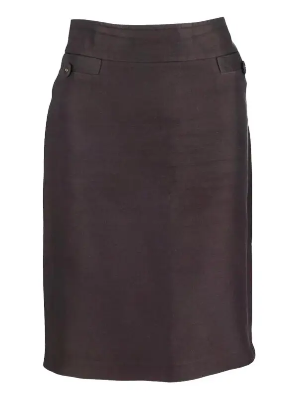 Bottega Veneta Cotton Pencil Skirt - Grey