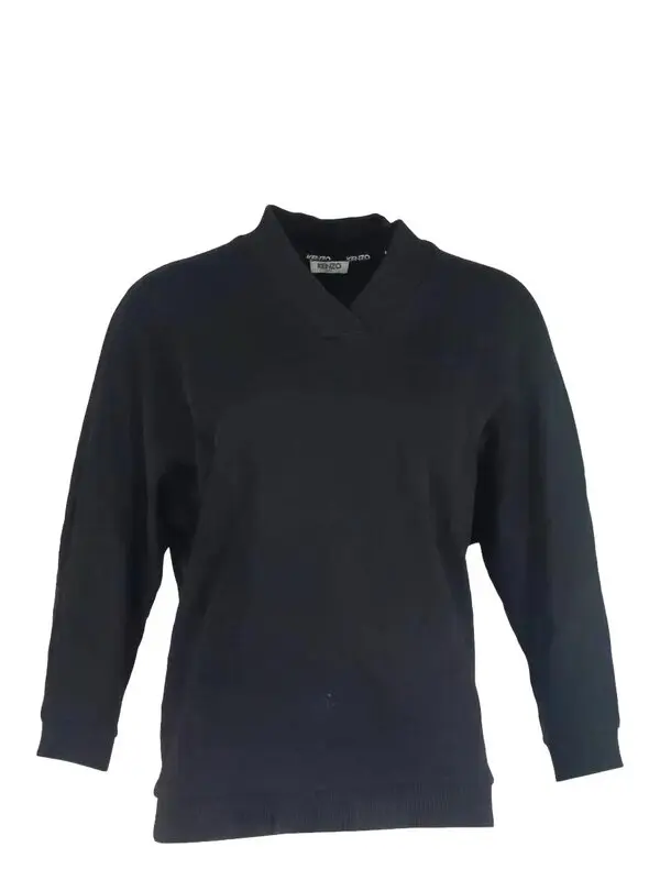 Kenzo Logo V-neck Sweater - Black