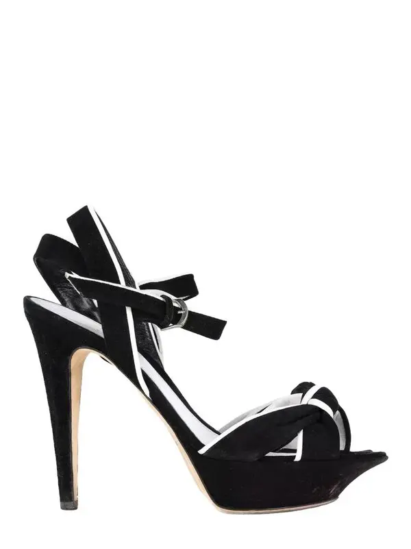 SERGIO ROSSI Bow Detail Platform Heeled Sandals - Black