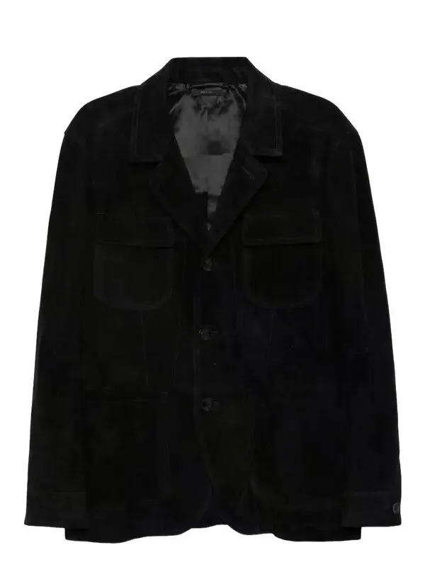 TOM FORD Leather Blazer - Black