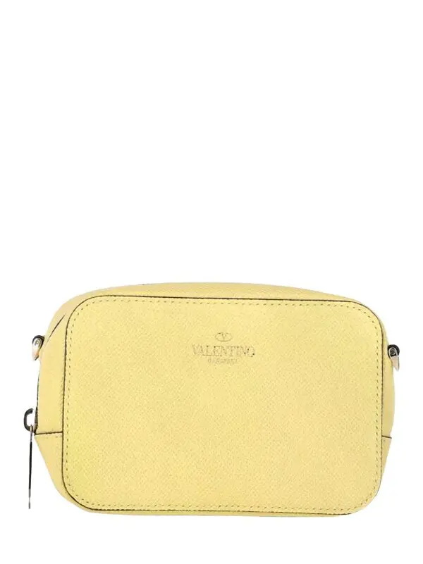 Valentino Garavani Zipped Leather Pouch - Yellow