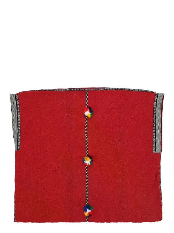 FORTELA Pompom-embellished Poncho - Red