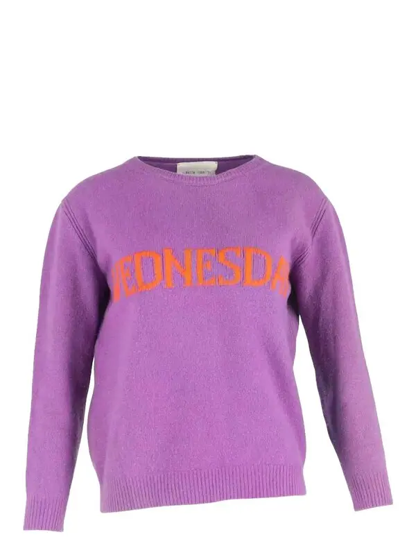 Alberta Ferretti Vintage Crew-neck Wool Sweater - Purple
