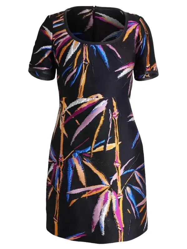 Emilio Pucci Bamboo Print Dress - Black