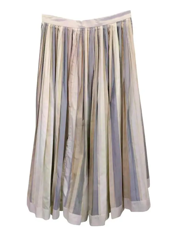 Prada Asymmetric-hem Striped Skirt - Neutrals