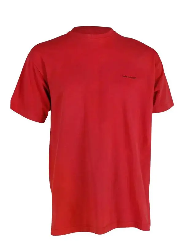 Balenciaga Short-sleeve Logo T-shirt - Red