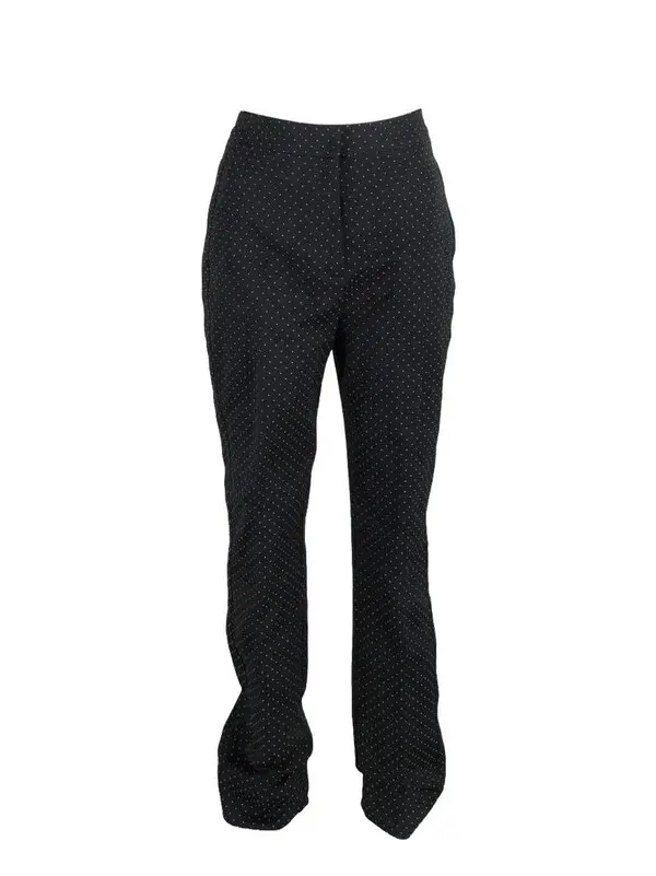 Erdem Polka-dot High-waisted Wide-leg Trousers - Black