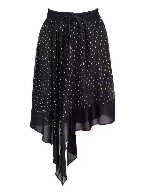 NIKE X SACAI Crystal-embellished Mini Skirt - Black