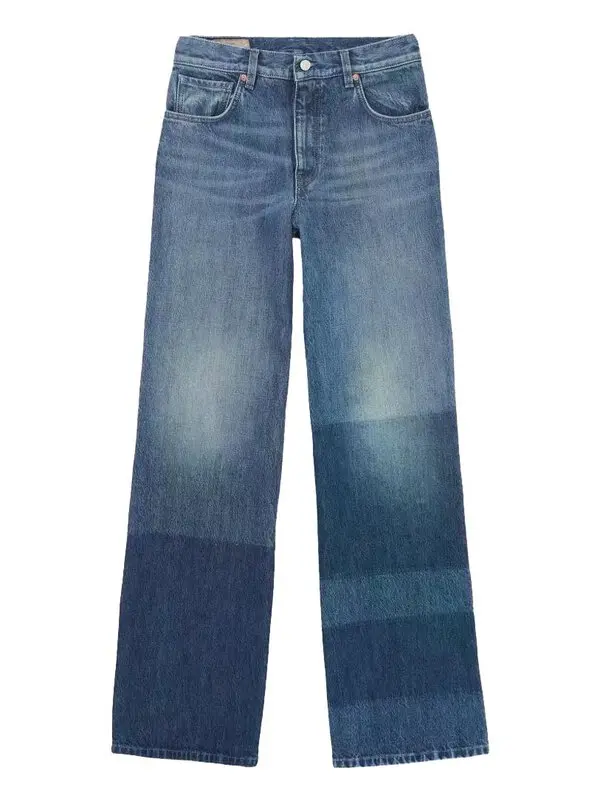 FORTELA High-rise Patchwork Jeans - Blue