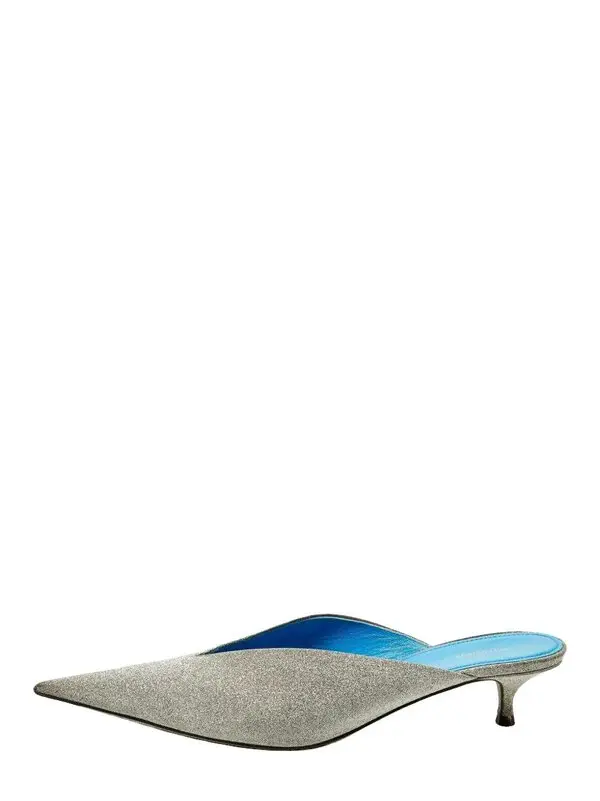 Balenciaga Pointed Mules - Silver
