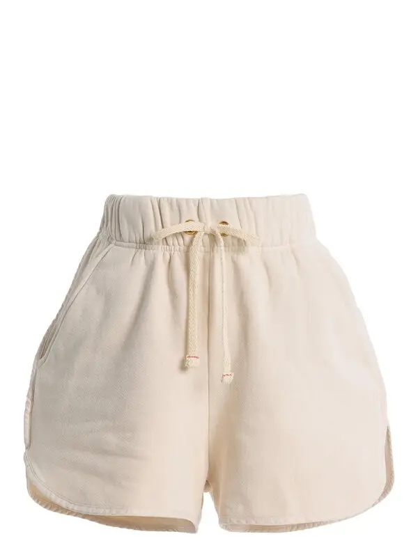 LES TIEN Serena Cotton Shorts - Ivory