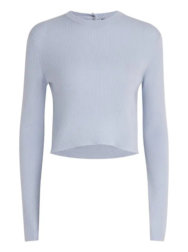 Maje Ribbed Wool Sweater - Blue