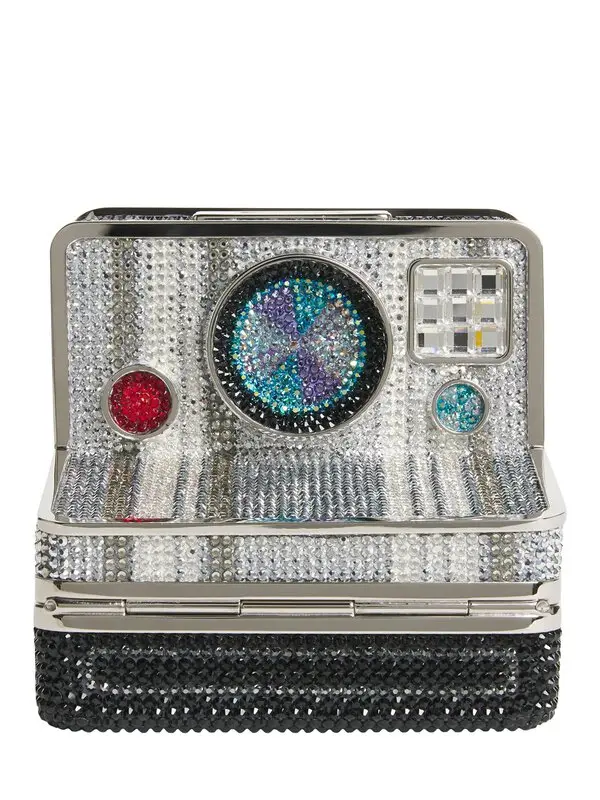 Judith Leiber Crystal-embellished Camera Clutch - Silver
