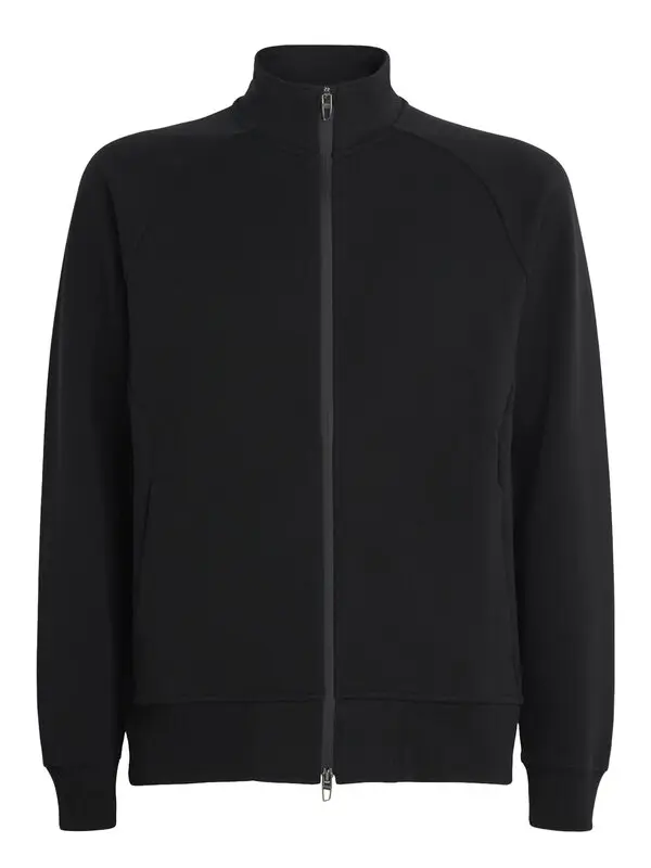 Rlx Ralph Lauren Double-knit Zip-up Jacket - Black