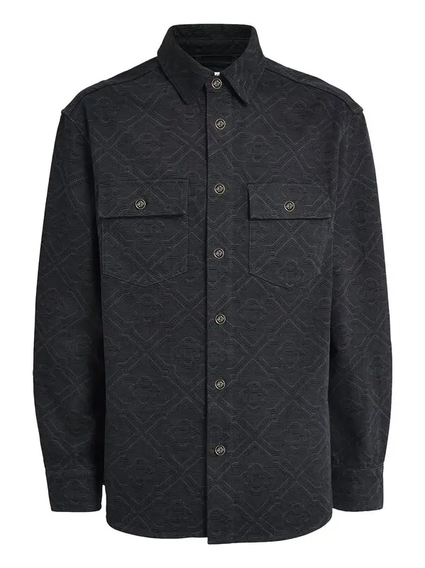 Casablanca Denim Laser Monogram Shirt - Black