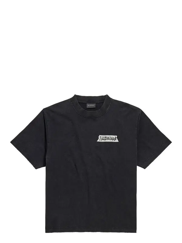 Balenciaga Cotton Masking Tape T-shirt - Black