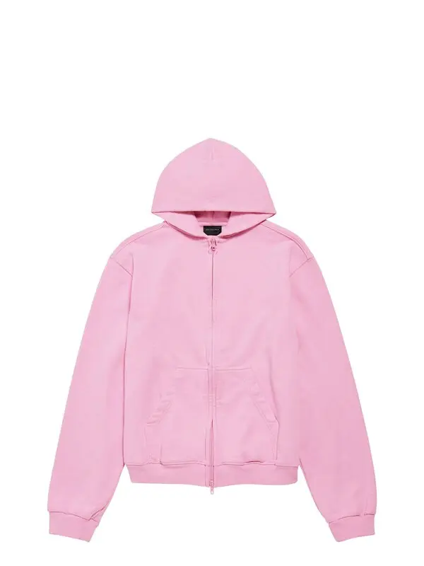 Balenciaga Cotton Jersey Bow Print Hoodie - Pink