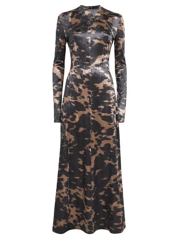 Nanushka Jynx Stretch-velvet Midi Dress - Brown