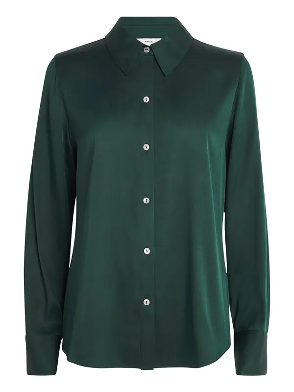 Vince Silk-blend Shirt - Green