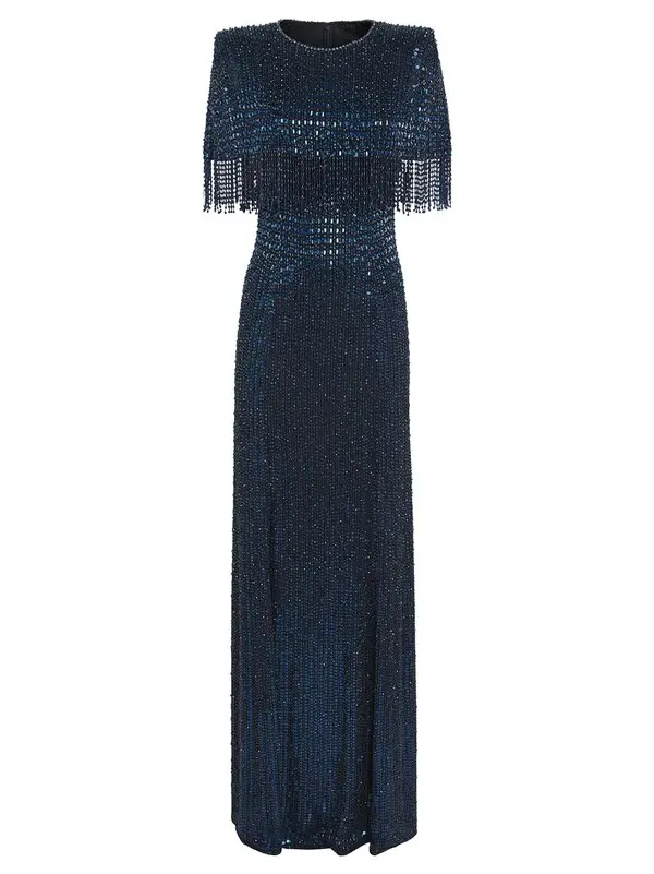 Jenny Packham Embellished Lyla May Gown - Blue