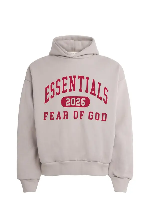Fear Of God Varsity Logo Hoodie - Grey