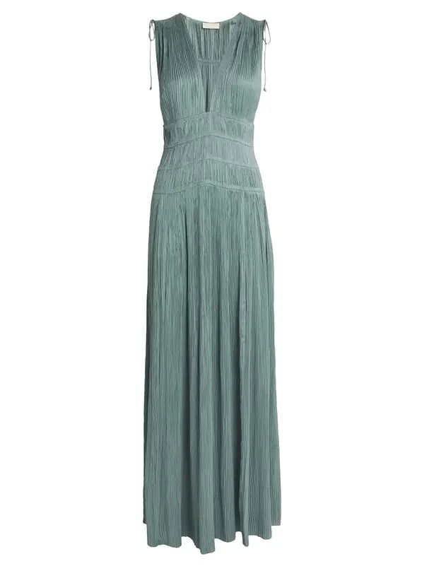 Ulla Johnson Tasneem V-neck Maxi Dress - Blue