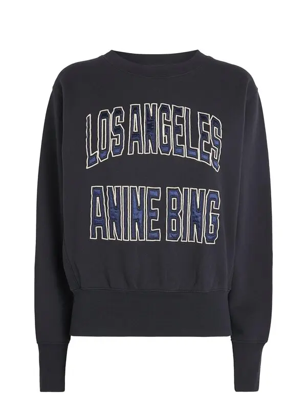 ANINE BING Shrunken Harry Sweatshirt - Black
