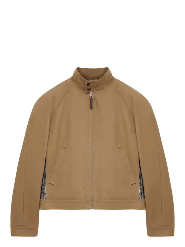 Loewe Wool-cotton Blend Zip-up Jacket - Beige