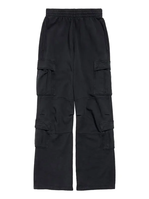Balenciaga Cotton Cargo Sweatpants - Black
