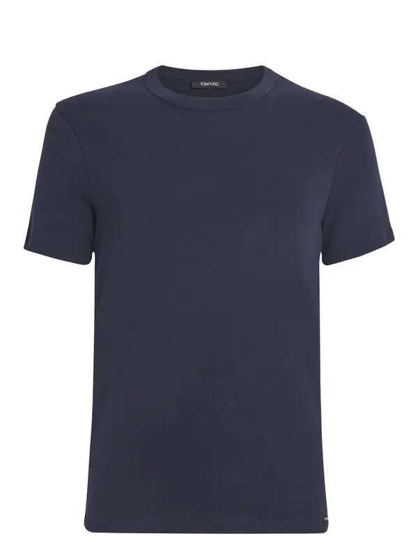 TOM FORD Stretch-cotton T-shirt - Blue