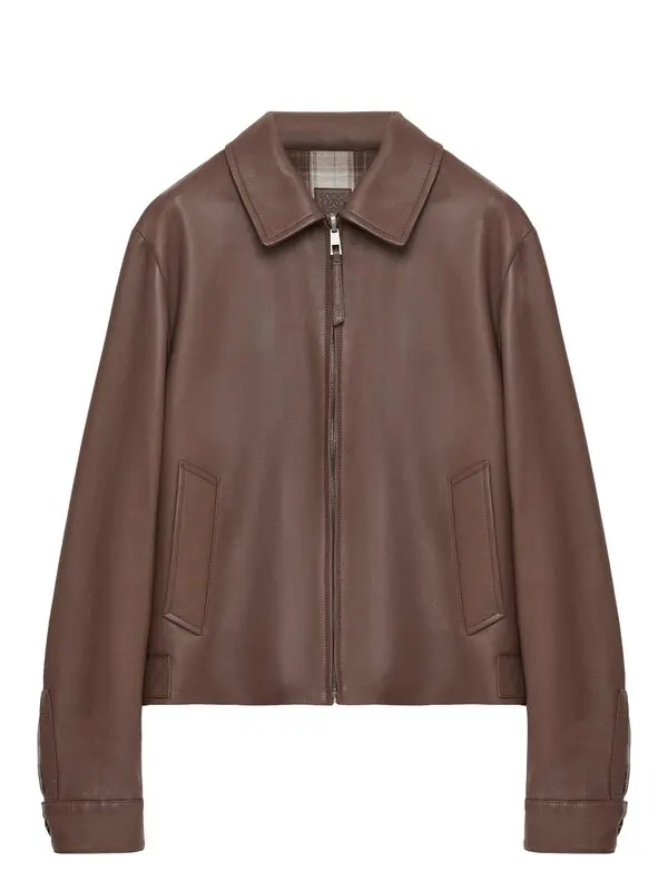 Loewe Reversible Leather Jacket - Brown