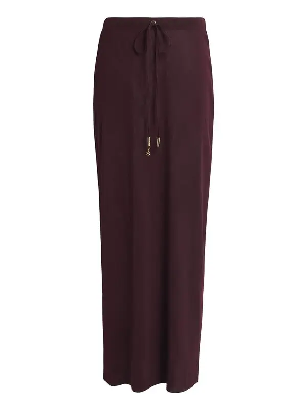 Shan Mesh Maxi Skirt - Burgundy