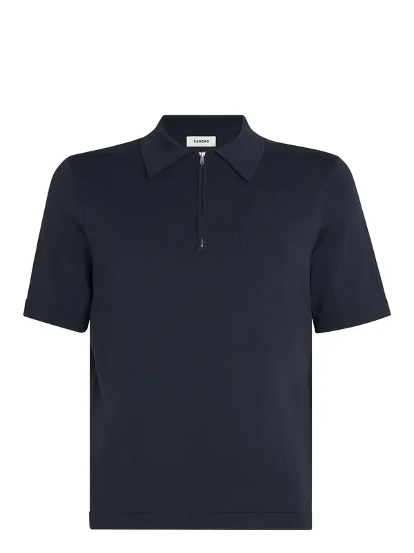 Sandro Half-zip Polo Shirt - Blue