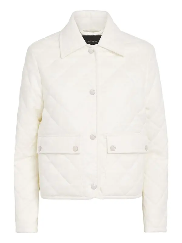 Kiton Cashmere Quilted Down Jacket - White