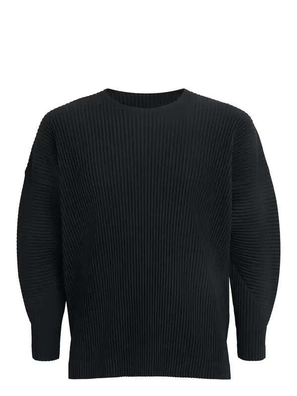 Issey Miyake Pleated Long-sleeve T-shirt - Black