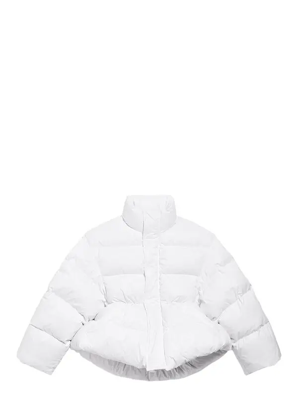 Balenciaga Hourglass Puffer Coat - White