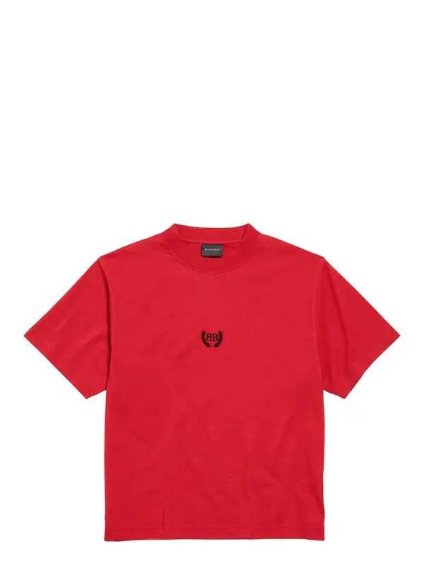 Balenciaga Cotton Laurel T-shirt - Red