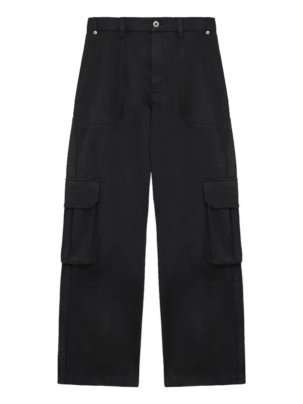 Loewe Cotton Cargo Trousers - Black