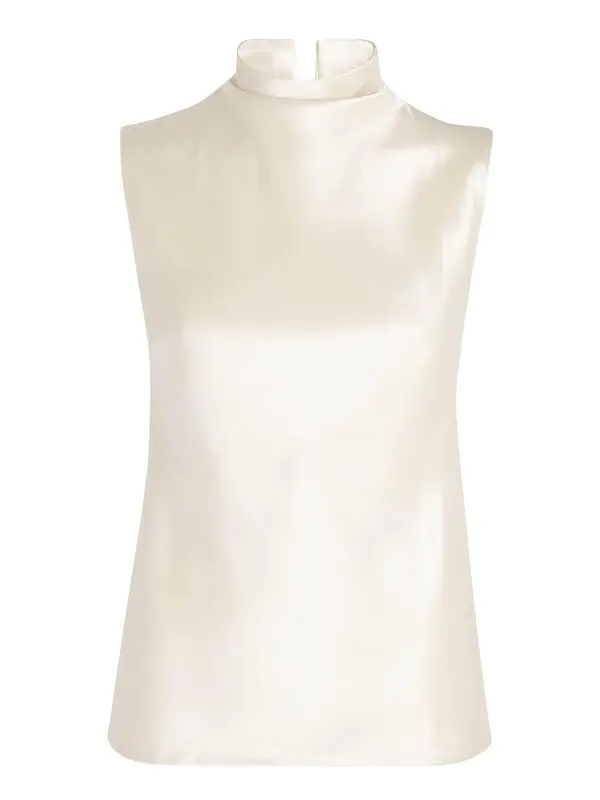 Nanushka Colson Satin Top - Beige