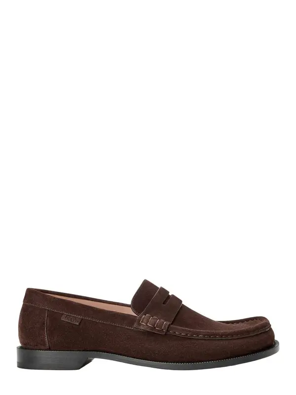 Loewe Suede Campo Loafers - Brown
