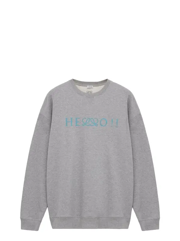 Loewe Cotton-blend Logo Sweatshirt - Grey